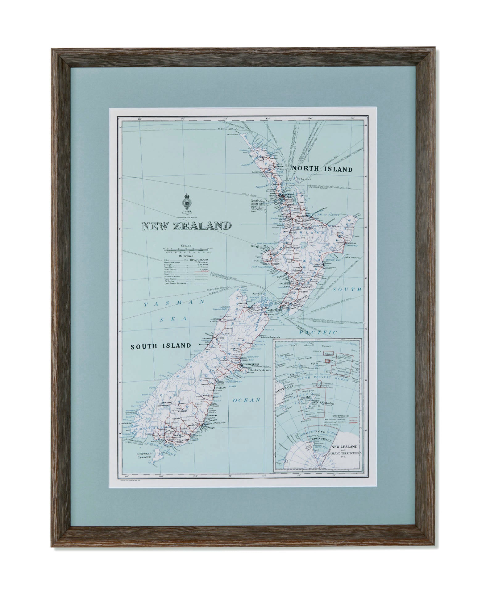 Map of N.Z. Circa 1960's-70's – Papakura Picture Framers