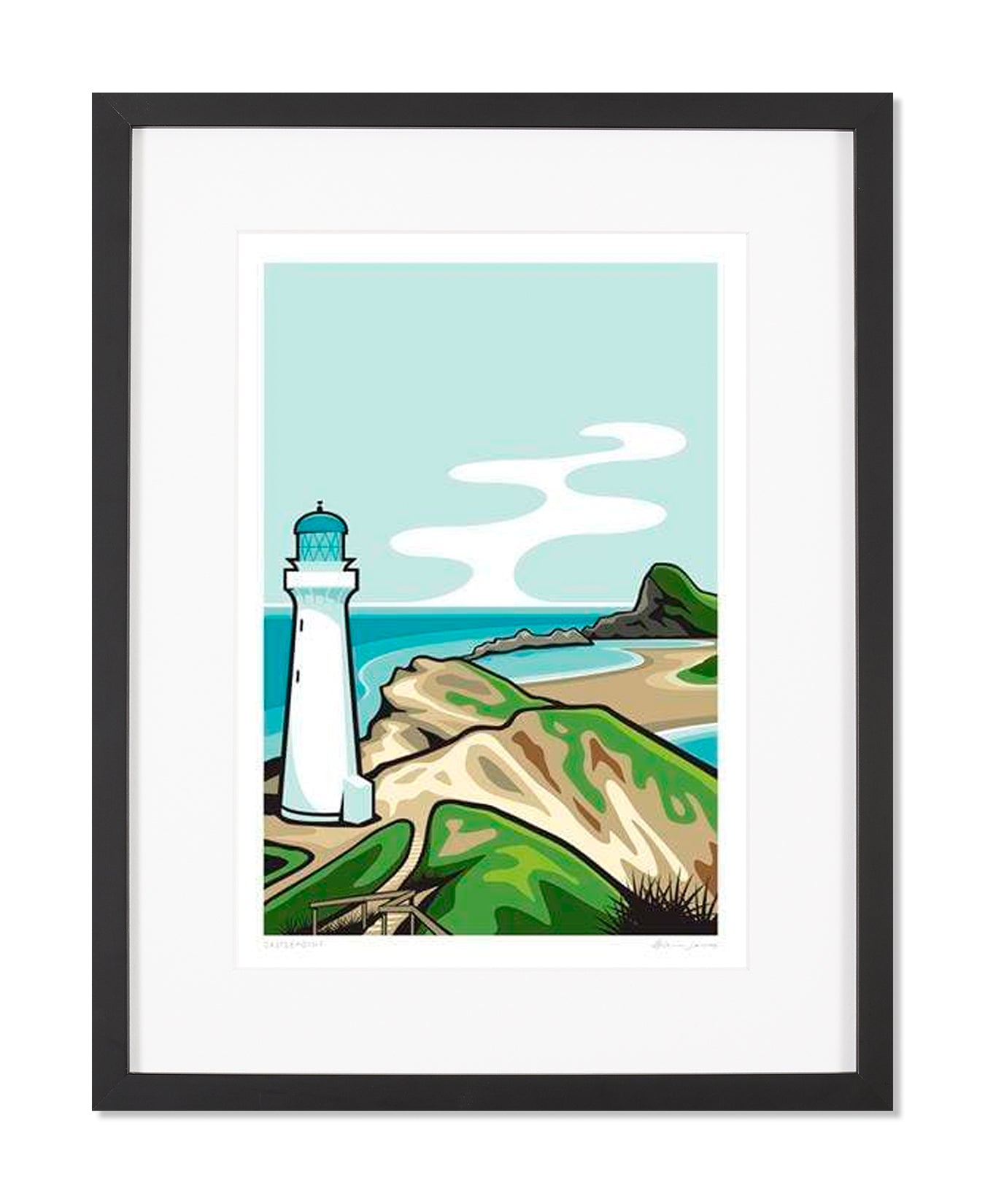 Castlepoint - Art Print by Glenn Jones – Papakura Picture Framers